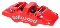 Wilwood Caliper-Forged Dynalite w/Dust Seal-Red 4.04in Pistons 1.25 Di ...